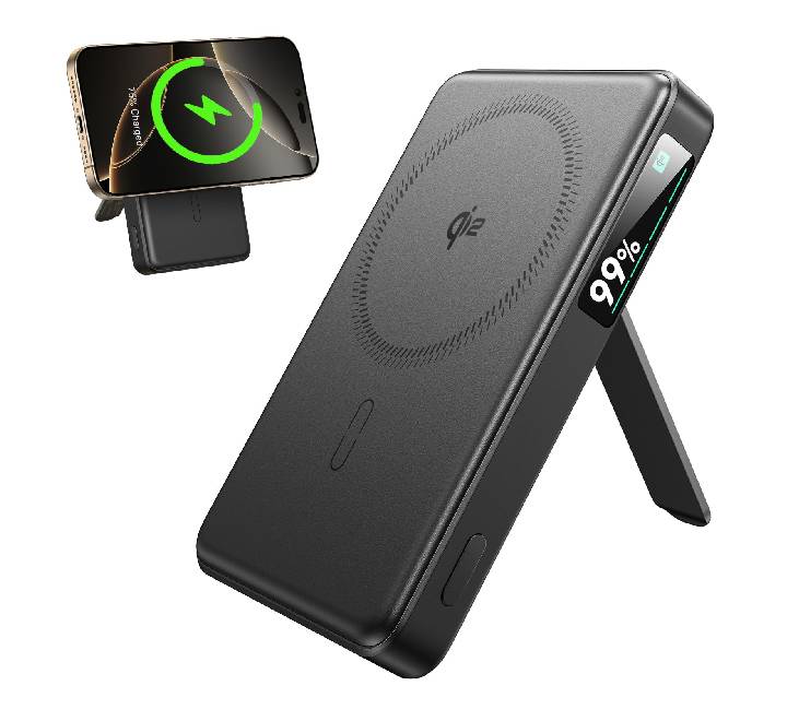 ESR Qi2 MagSlim Kickstand Power Bank 10000 mAh Black – ICT.com.mm
