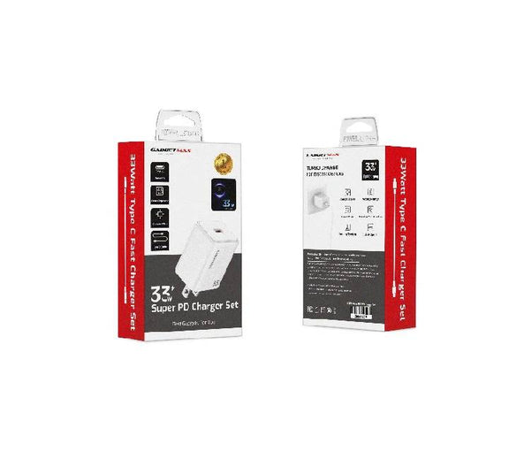 Gadget Max GC03 PD 33W SUPER PD CHARGER SET WITH TYPE-C TO C CABLE (NP ...