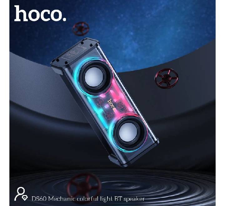 Hoco DS60 Mechanic colorful light BT speaker (Black) – ICT.com.mm