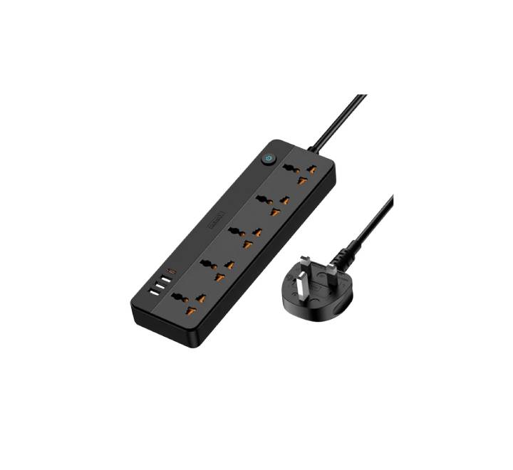 REMAX RP-U160 Kiddy Series 5-Outlet Power Socket (Black) – ICT.com.mm