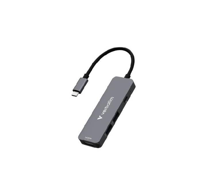 Verbatim USB-C Essentials Multiport Hub 4 Ports (Grey) – ICT.com.mm